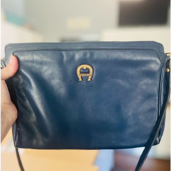 Etienne Aigner | Bags | Etienne Aigner Navy Blue Shoulder Bag Crossbody ...